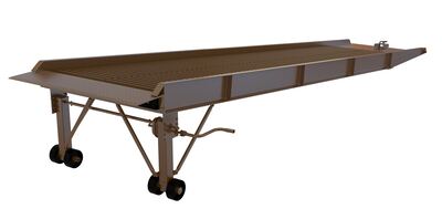 Steel Overlap Yard Ramp 73 In. x 30 Ft. 25,000 lb. Capacity Earth Tone